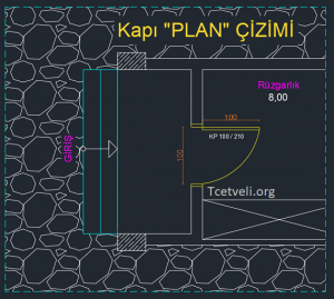 Kapı Çizimi » Kapı; Kesit, Görünüş ve Plan çizimi » Tcetveli.org